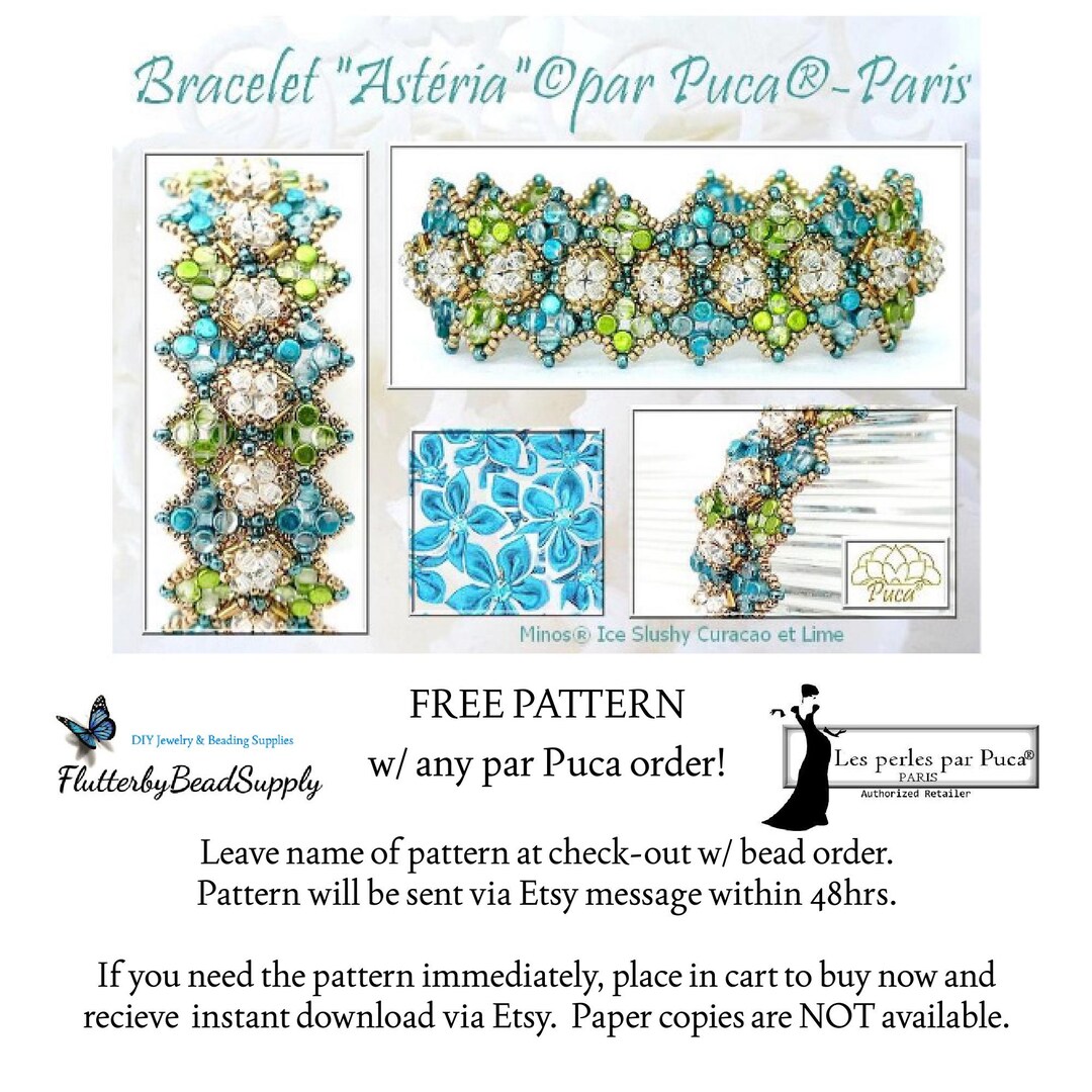 ASTERIA Bracelet, Digital PDF Pattern by Les Perles Par Puca® (free ...