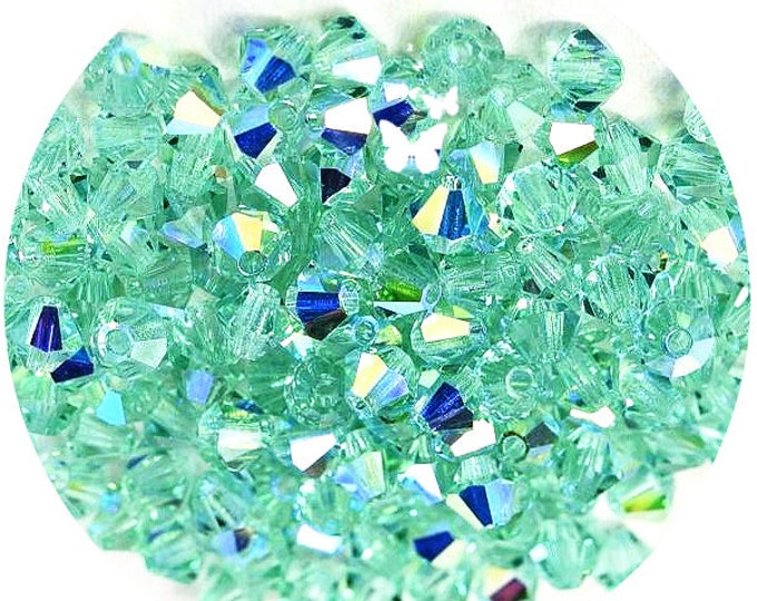 CARIBBEAN SEA AB 4mm Preciosa® Crystal Bicone (48pc), Do-it-yourself ...