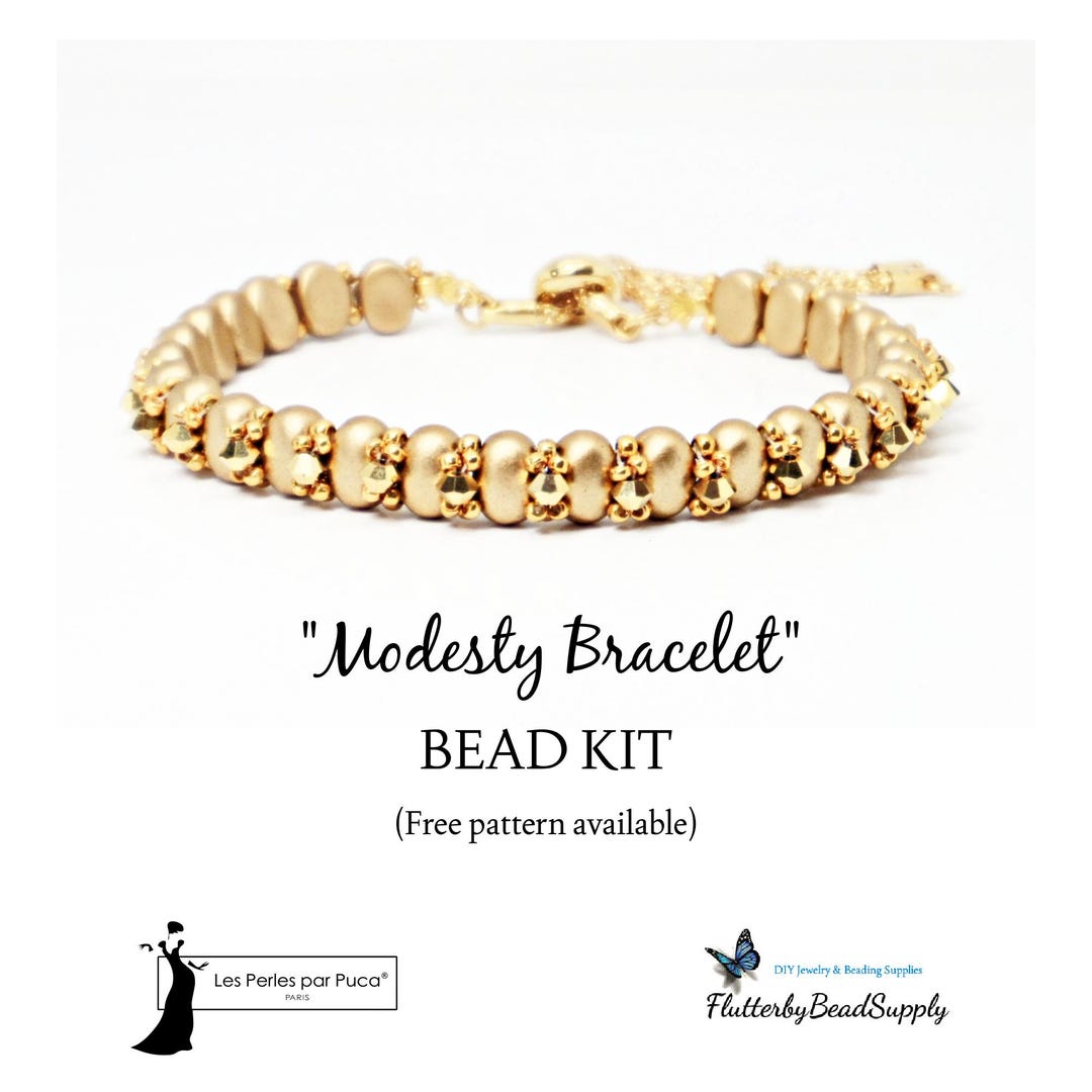 BEAD KIT, Free Modesty Bracelet Digital Pattern by Les Perles Par Puca ...