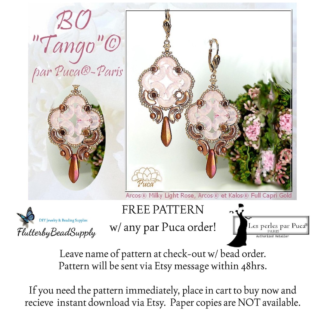 TANGO Earrings Digital Pdf Pattern by Les Perles Par Puca® (free ...