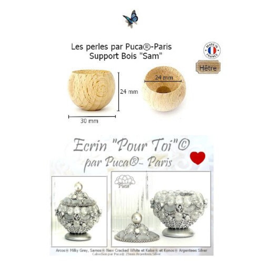 Les Perles Par Puca® "sam" Wooden Support Base (1pc), DIY Craft Supply ...
