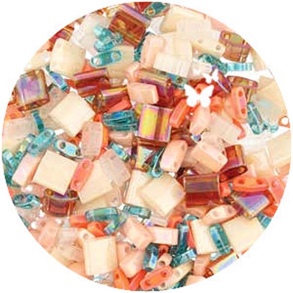 ISLAND HOPPER Tila Mix 202 Miyuki 2-hole Assorted Sized Tila - Etsy