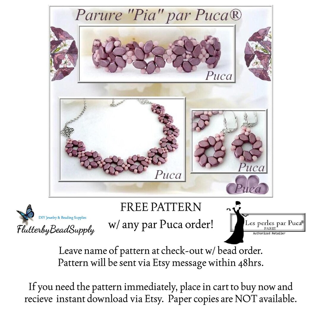 PIA Jewelry Set Digital PDF Pattern by Les Perles Par Puca® (free ...