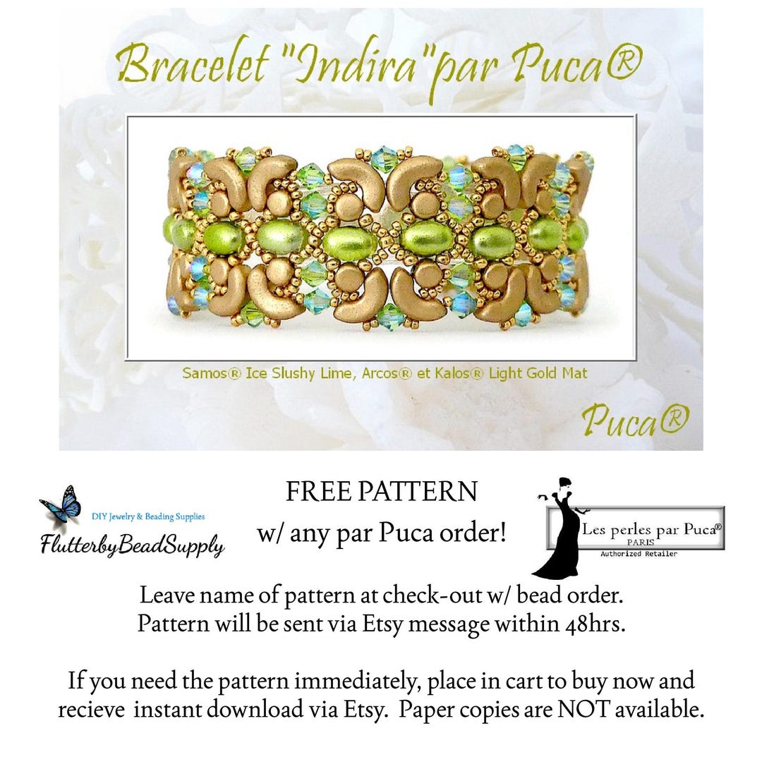 INDIRA Bracelet, Digital PDF Pattern by Les Perles Par Puca® (free ...