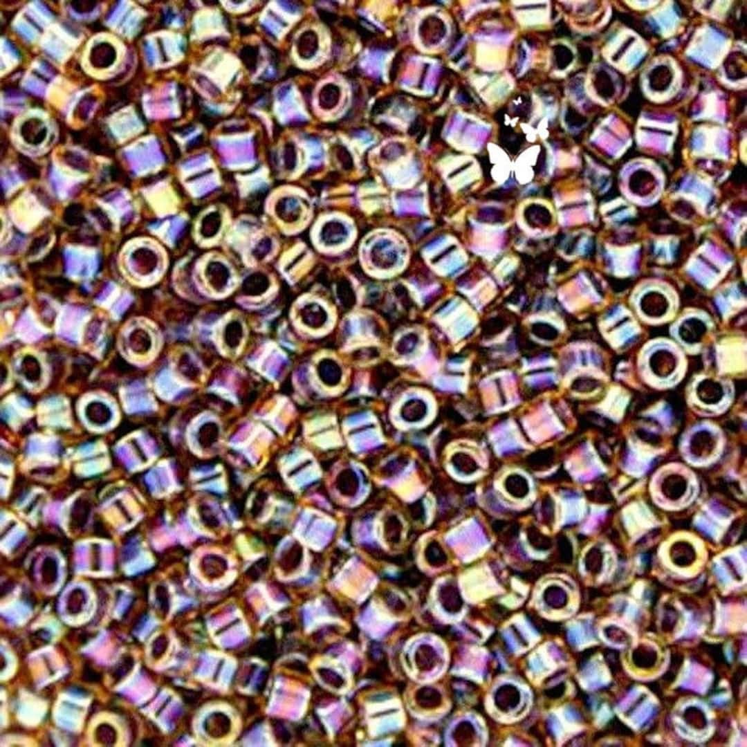 DB088 Inside Lined Brown Topaz AB Size 11/0 Miyuki Delica (5gr), DIY ...