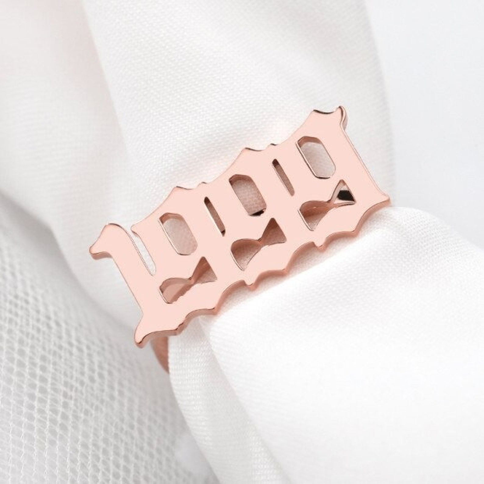 Customized Year Number Ring Stainless Steel Rings Wedding | Etsy