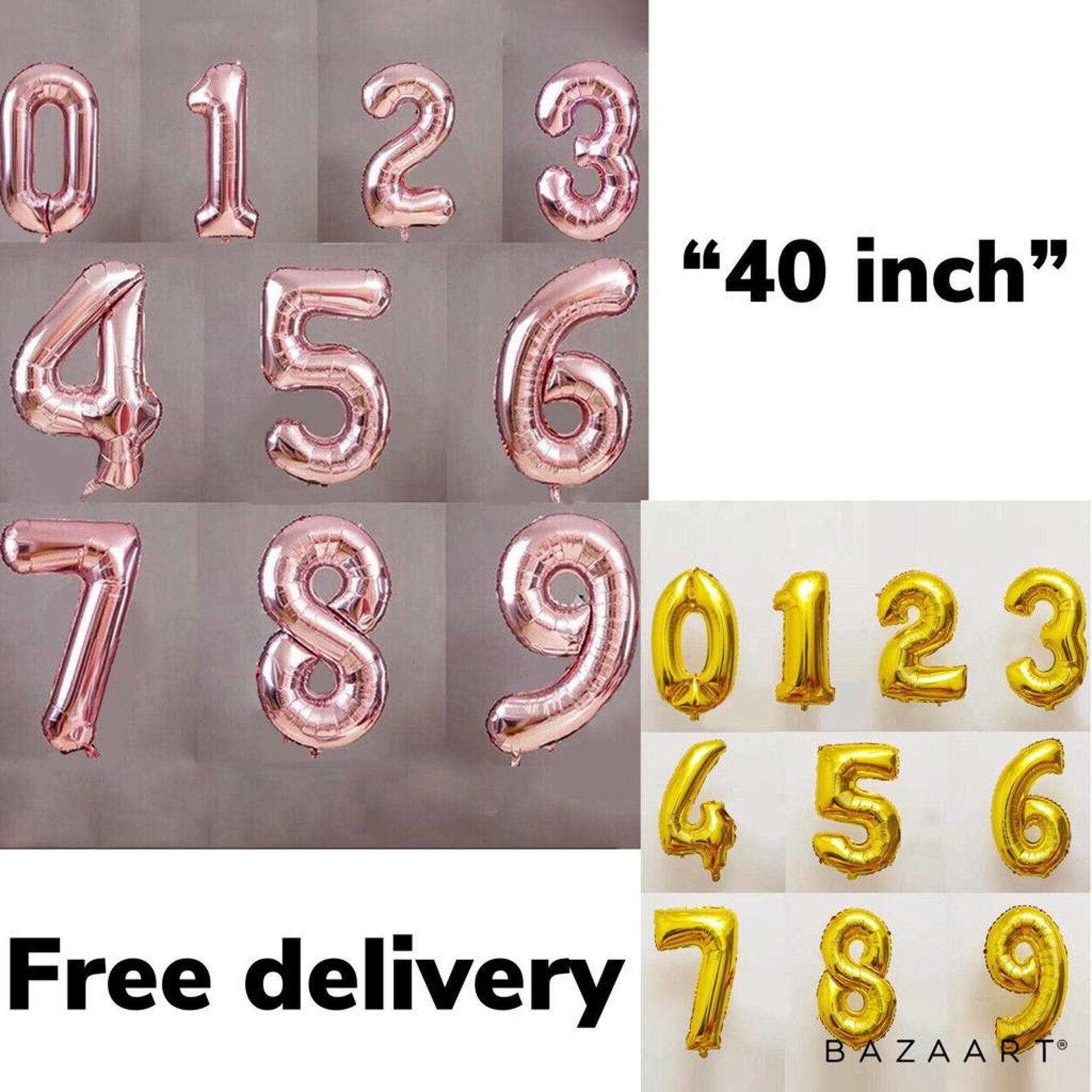 Birthday Anniversary Party 40 Foil Number Balloon Self | Etsy