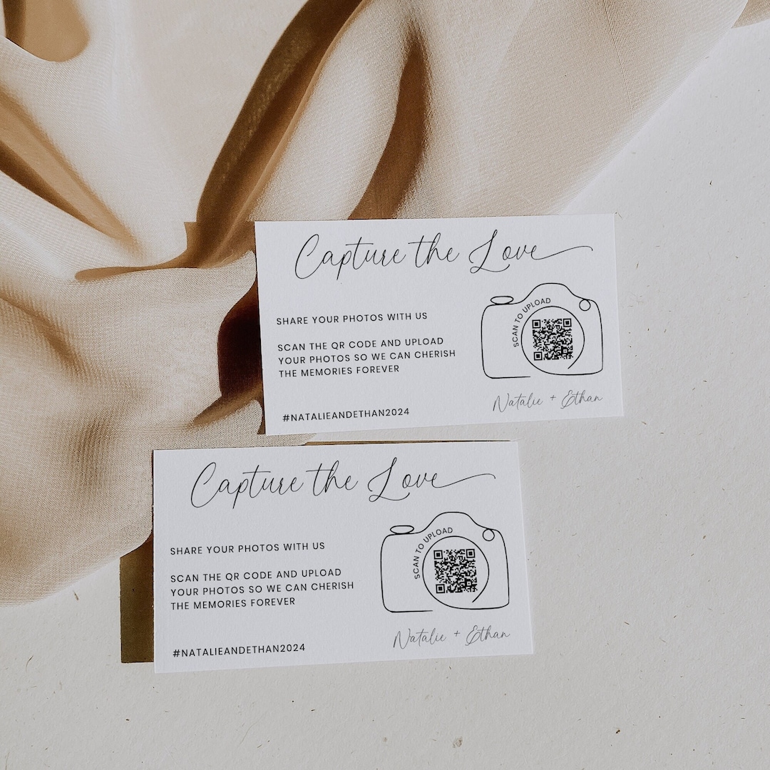 Capture the Love QR Card, I Spy Wedding Game, Wedding Photo Scavenger ...