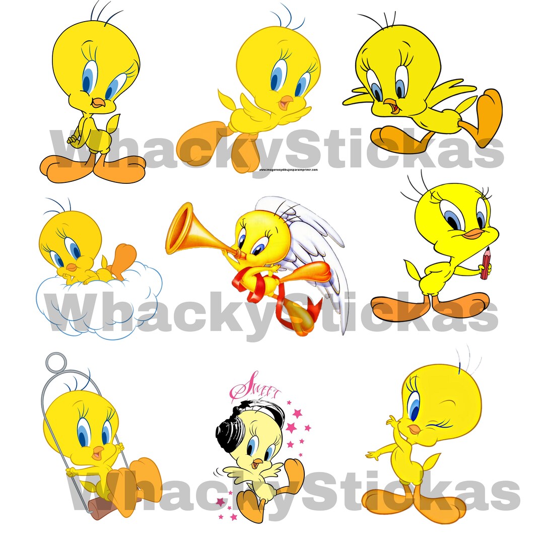 Looney Tunes Tweety Pie Stickers 9 Pack - Etsy