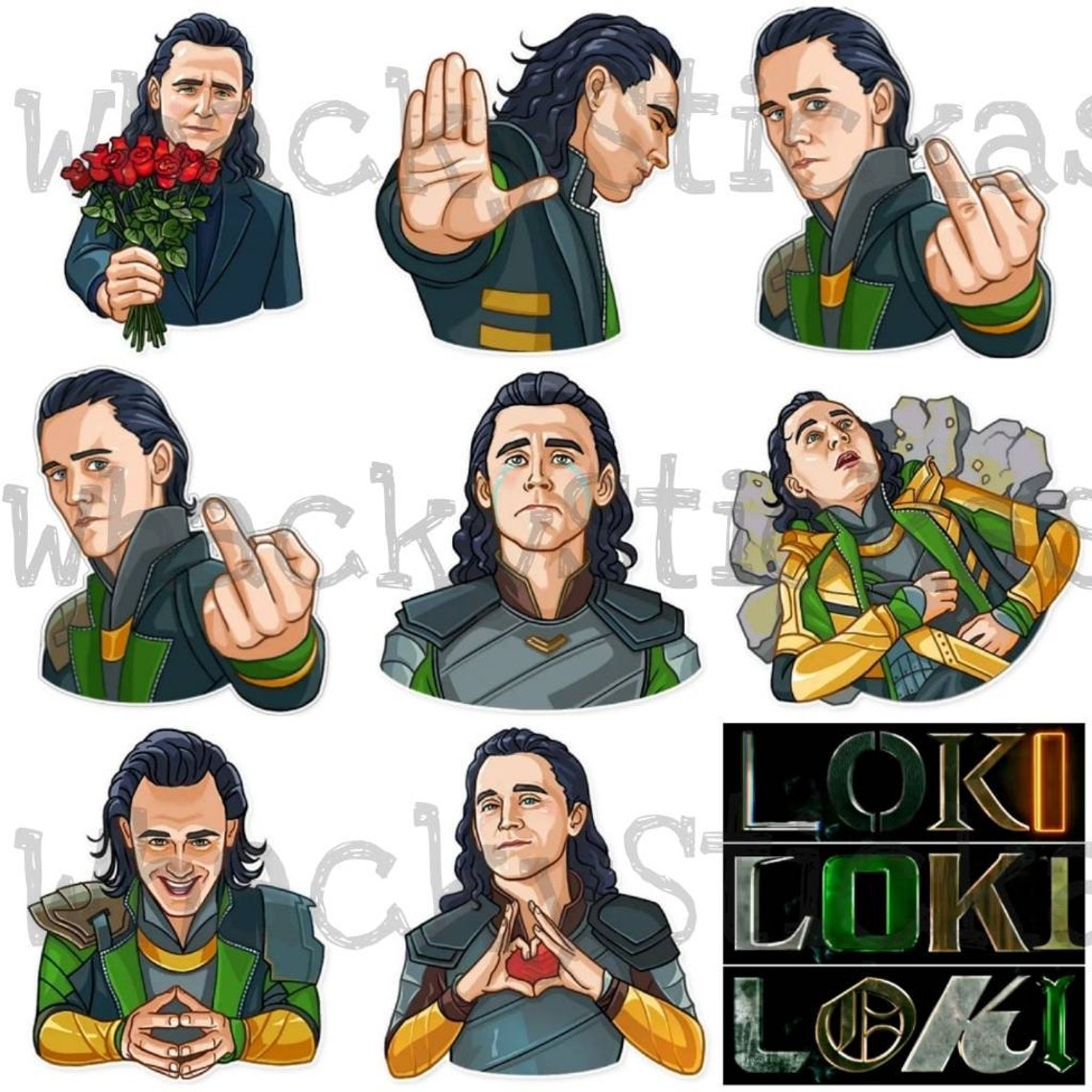 Marvel's Loki Stickers 9 Pack - Etsy UK