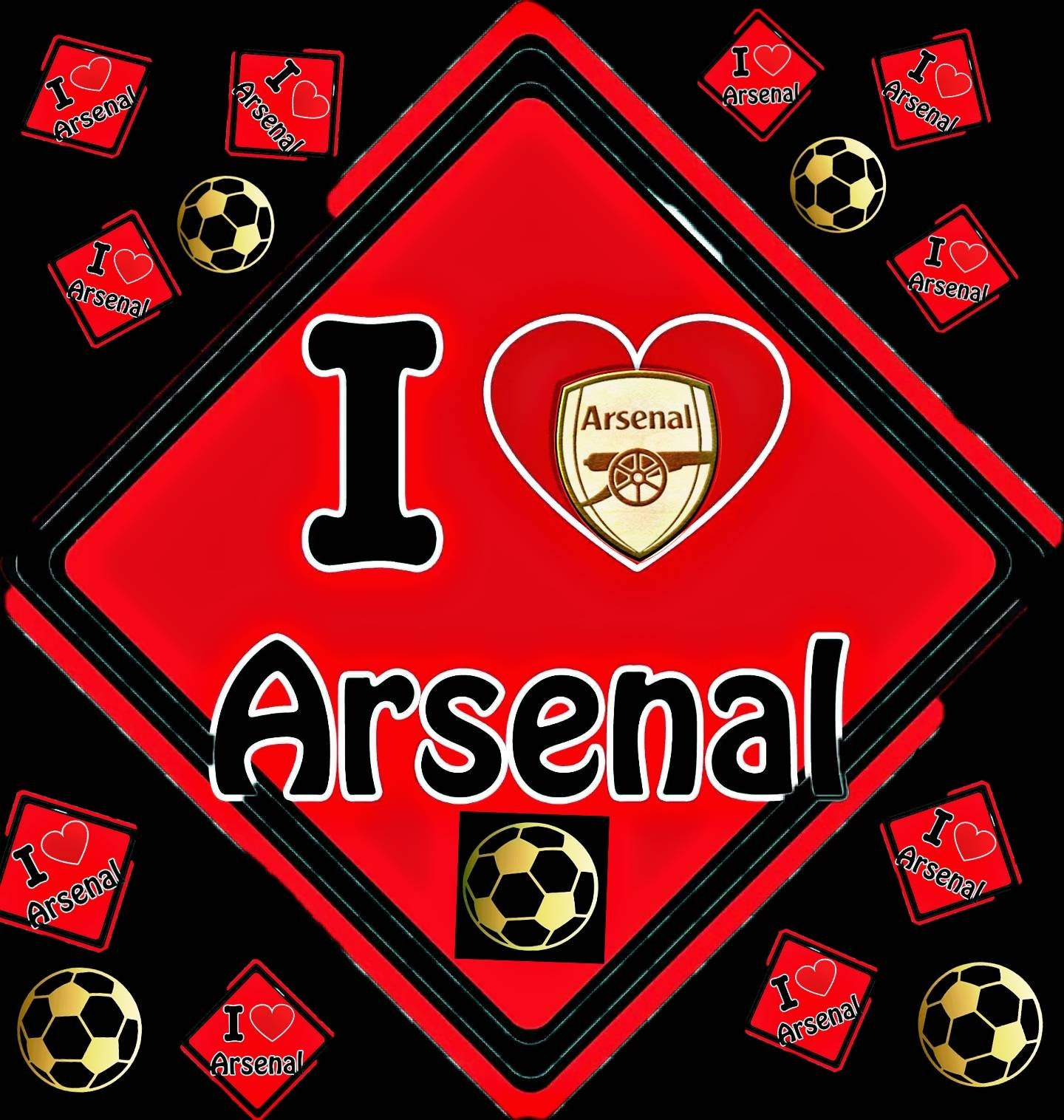 Arsenal FC 'I LOVE ARSENAL' sticker | Etsy