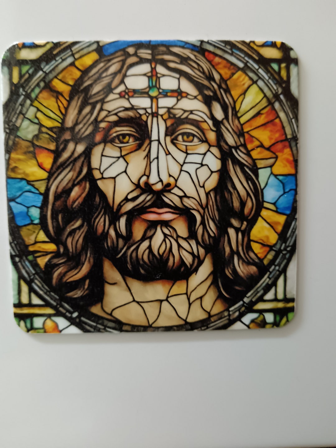Jesus Stained Glass Fridge Magnet - Etsy