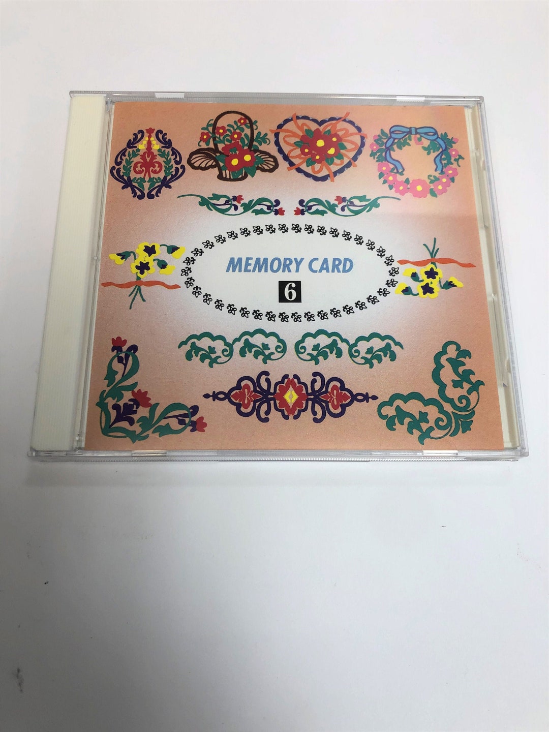 Embroidery Memory Card 6 With Templates/ Floral Design Series - Etsy