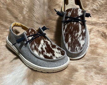 Hey Dudes Cow Print Shoes - Etsy UK