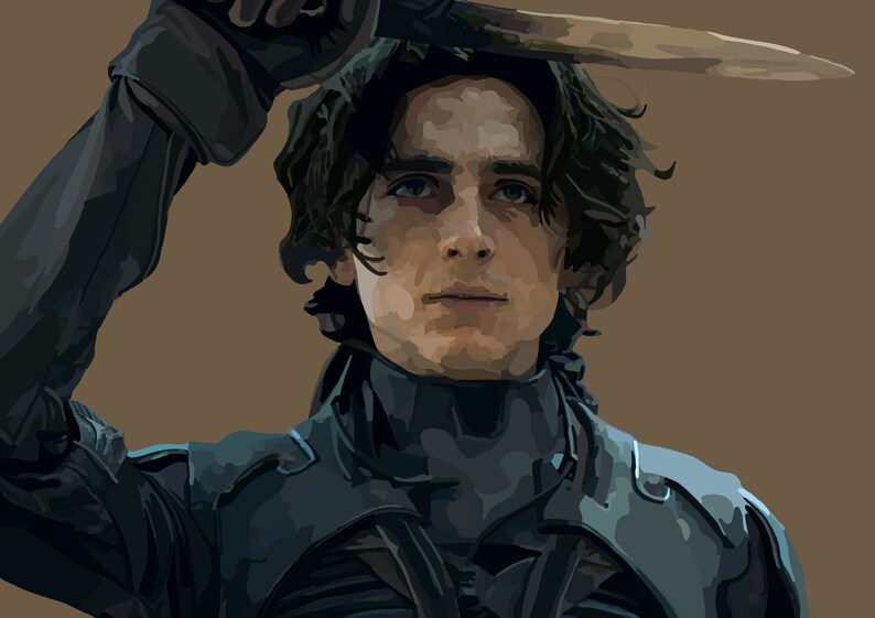 Timothée Chalamet Dune Film Paul Atreides Digital Art Print Hand Drawn ... Timothée Chalamet Dune Film Paul Atreides Digital Art Print Hand Drawn ...