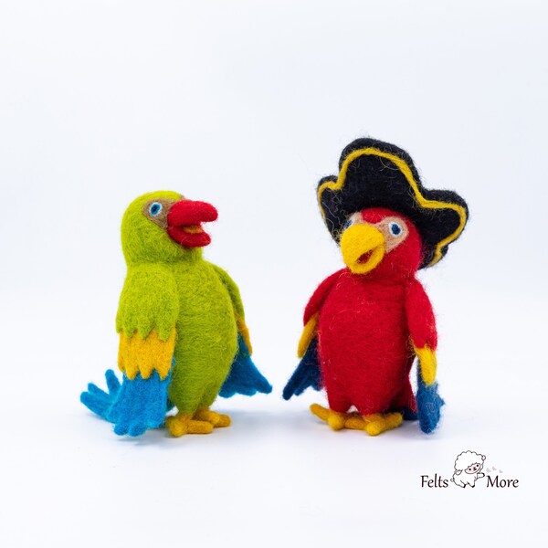 Needle Felted Parrot - Etsy