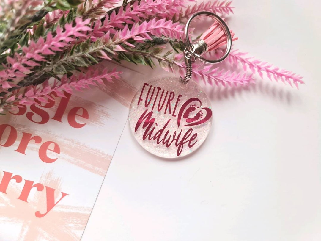 Student midwife glitter keyring. Trainee midwife gift - Etsy Österreich