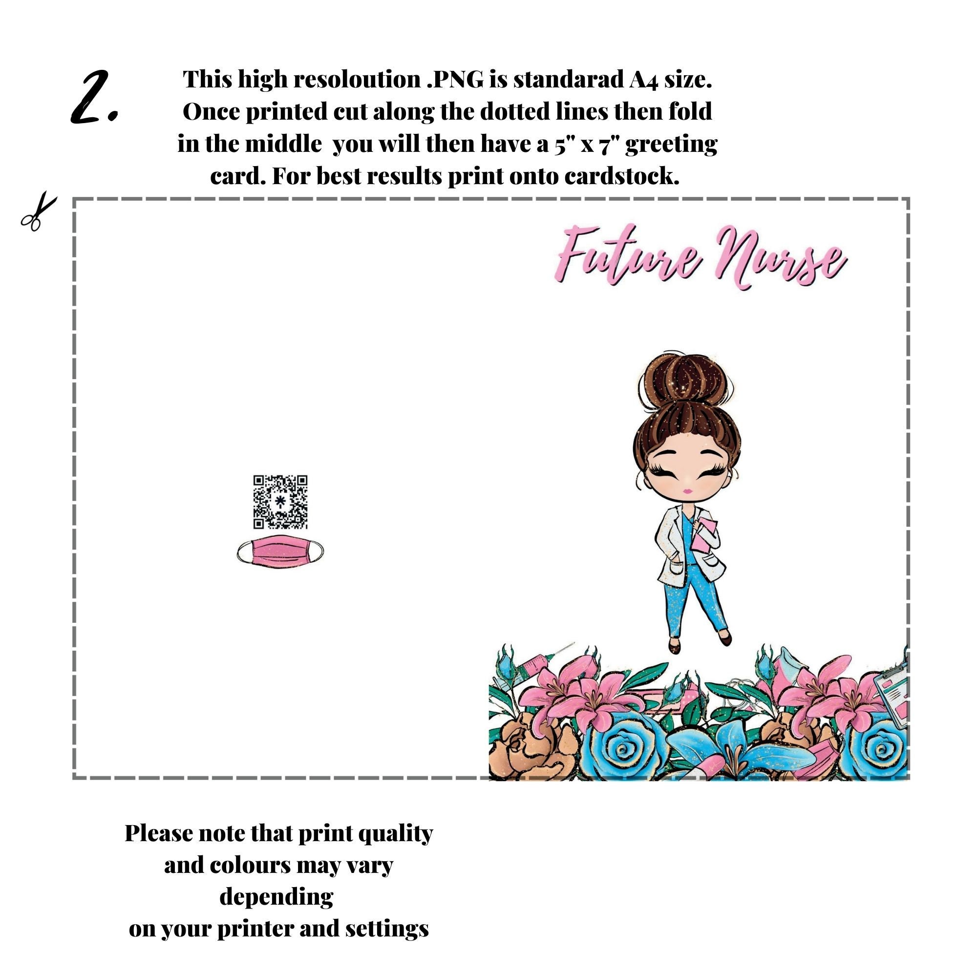 Printable Student Nurse Digital Card Student Nurse Card - Etsy