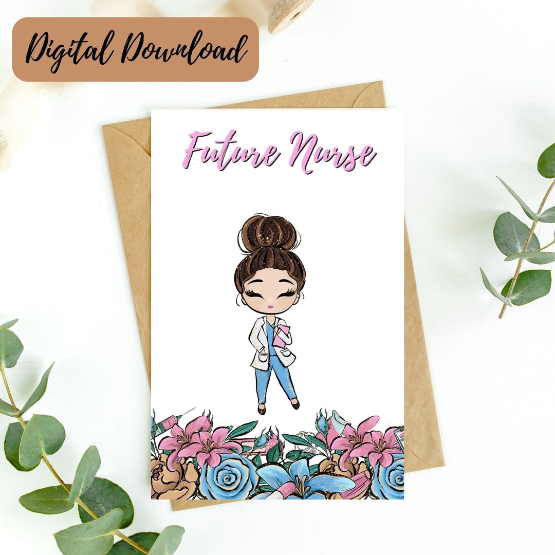 Printable Student Nurse Digital Card, Student Nurse Card, Starting Uni ...