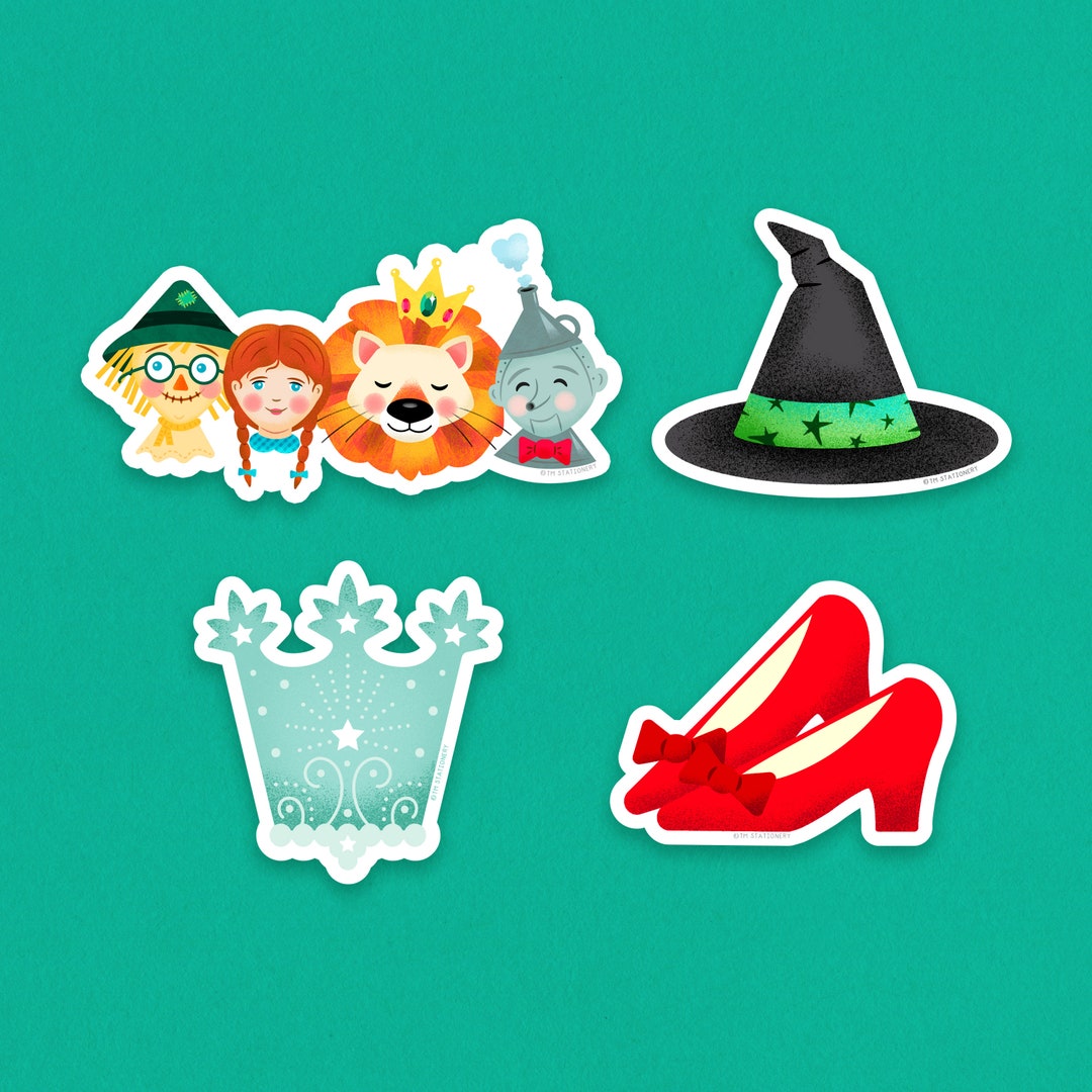 The Wizard of Oz - Set of 4 Die-cut Stickers - Etsy