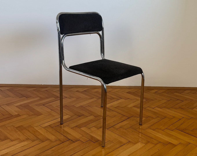 Vintage Chair / Tubular Office Chair / Mid Century / Space Age / Chrome ...