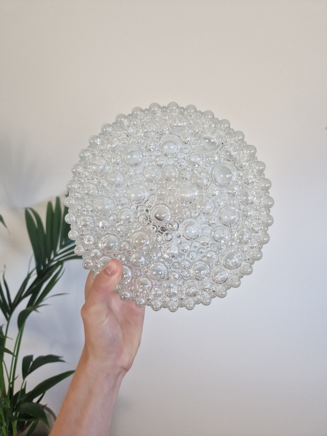 Vintage Round Glass Bubble Sconce / Retro Wall Light / Mid Century ...