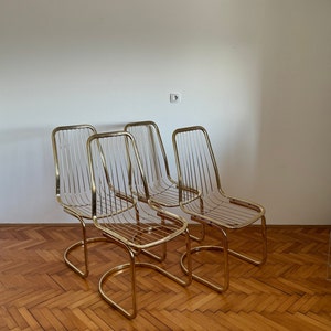 1 of 4 Mid-century Brass Chairs by Gastone Rinaldi Chairs 70s / Vintage ...