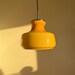 Yellow Glass Vintage Pendant Lamp / Mid-century Ceiling Light / Retro ...