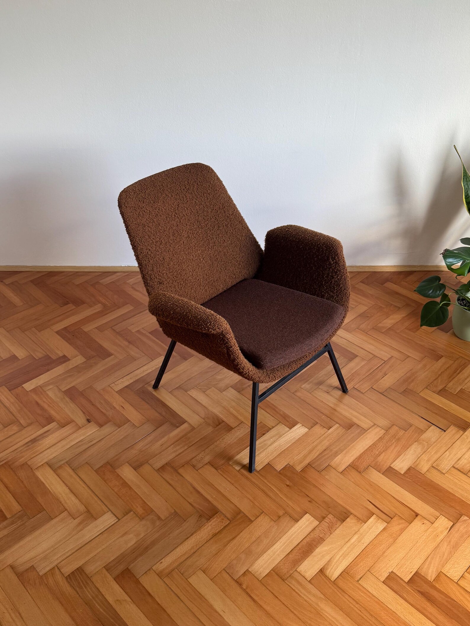 1 of 3 Mid Century Modern Brown Alvin Lustig Style Armchair / Vintage ...