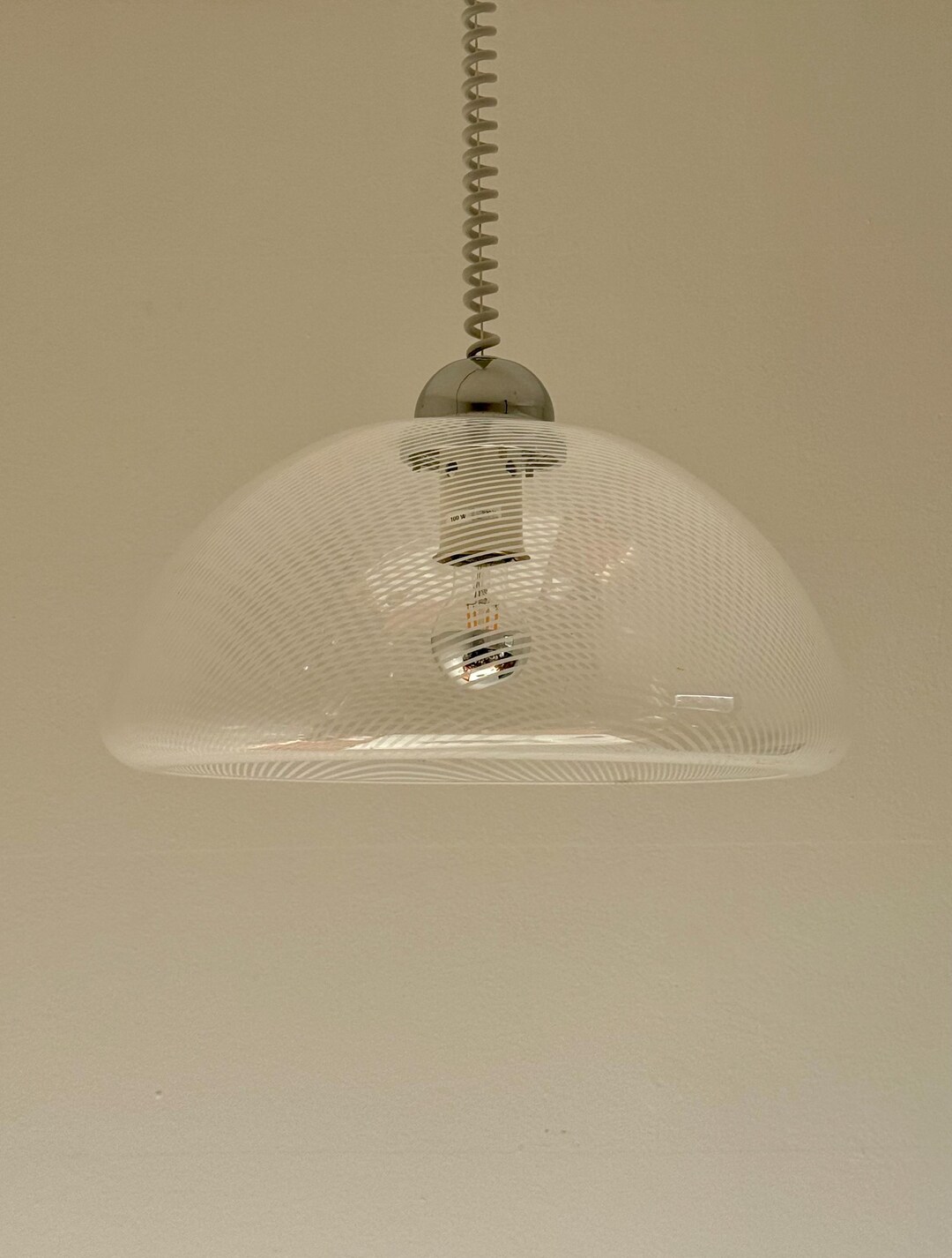 Space Age Pendant Light / Meblo Guzzini Pendant Lamp / Mid Century ...