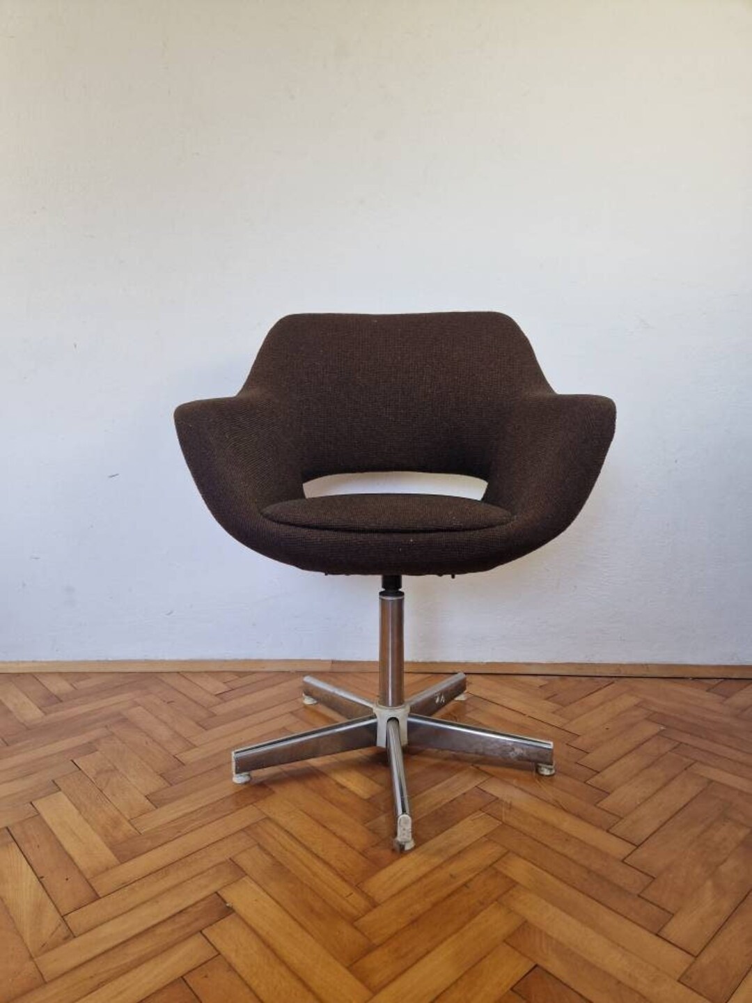 Vintage Brown Egg Armchair / Retro Armchair / Stol Kamnik / - Etsy