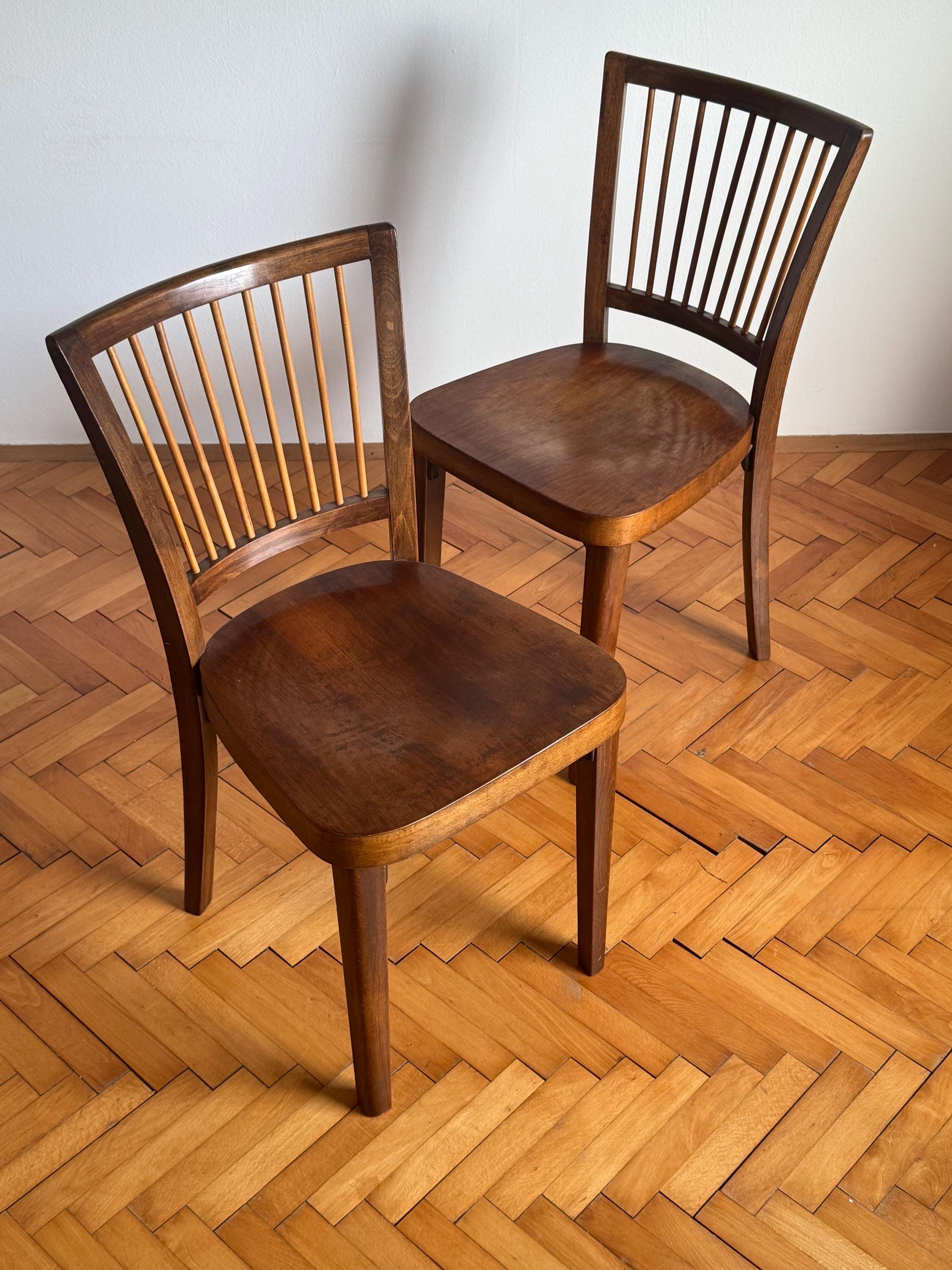 1 of 2 Rare Mid Century Light Brown Wooden Dining Chair / Rustic ...