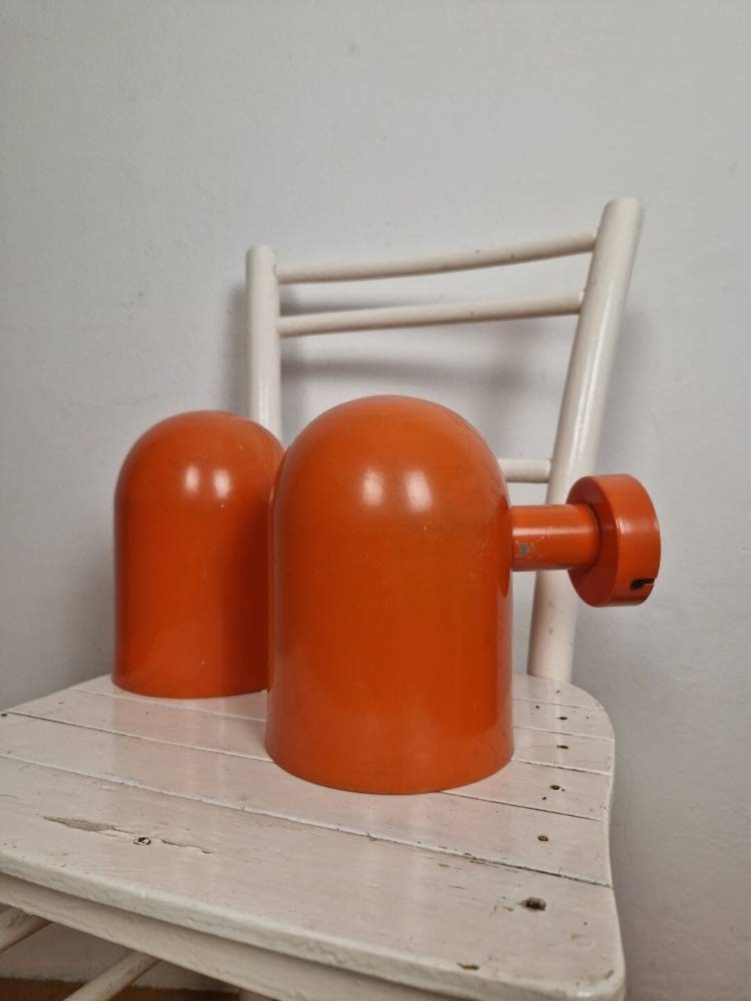 1 of 2 Atomic Orange Wall Lamp / Vintage Sconce / Mid Century Wall ...