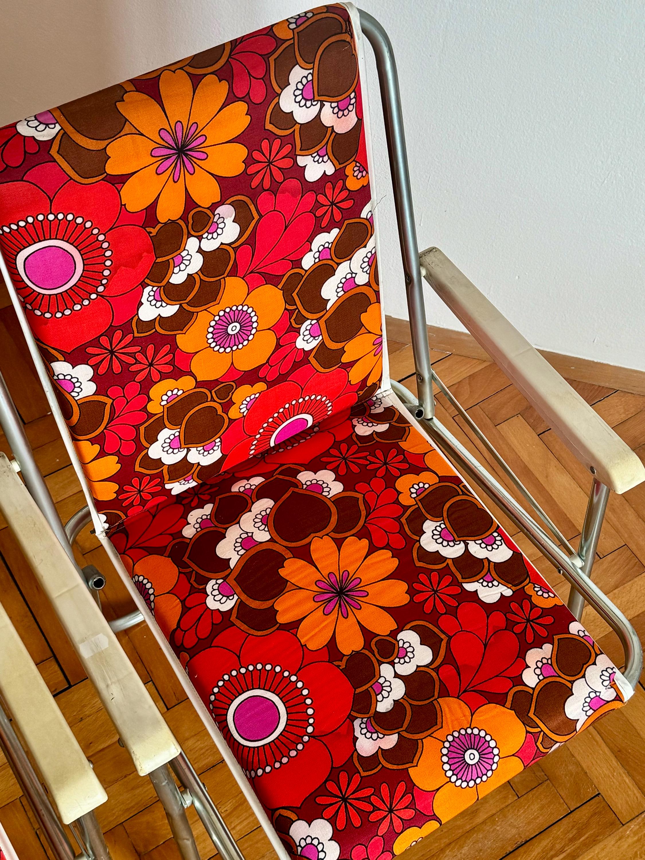 Vintage Camping Chairs Pair / Retro Picnic Chairs / Canvas Folding ...
