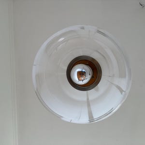 Mid-century Italian Glass Ceiling Light / White Glass / Vintage Pendant ...