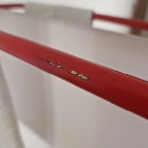 Red Square Mirror With Lights / Wall Vintage Makeup Mirror / Mid ...