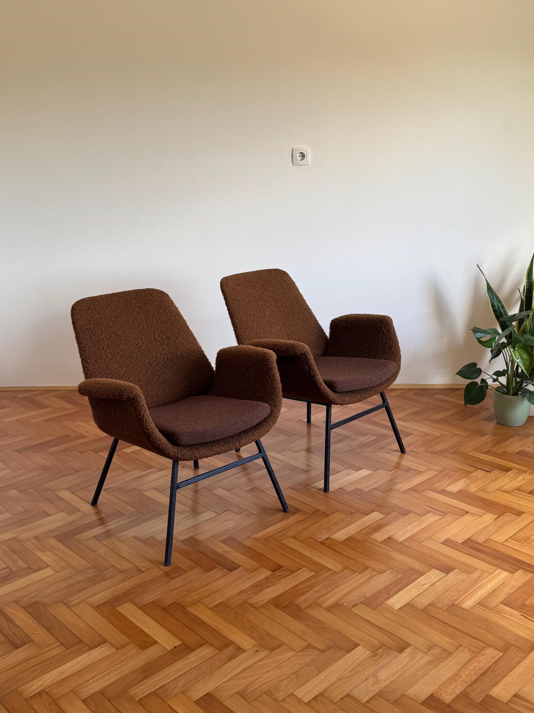1 of 3 Mid Century Modern Brown Alvin Lustig Style Armchair / Vintage ...