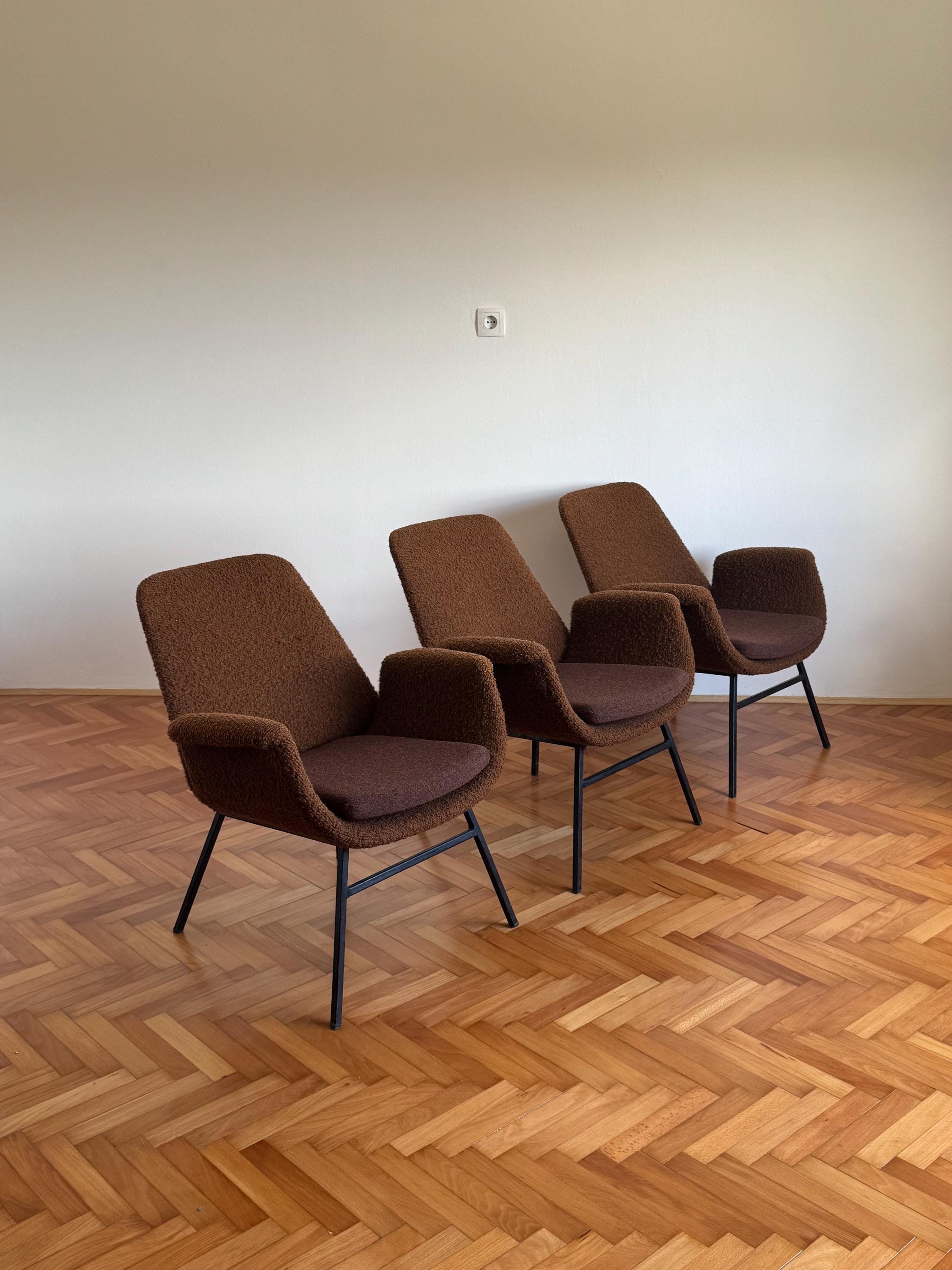 1 of 3 Mid Century Modern Brown Alvin Lustig Style Armchair / Vintage ...