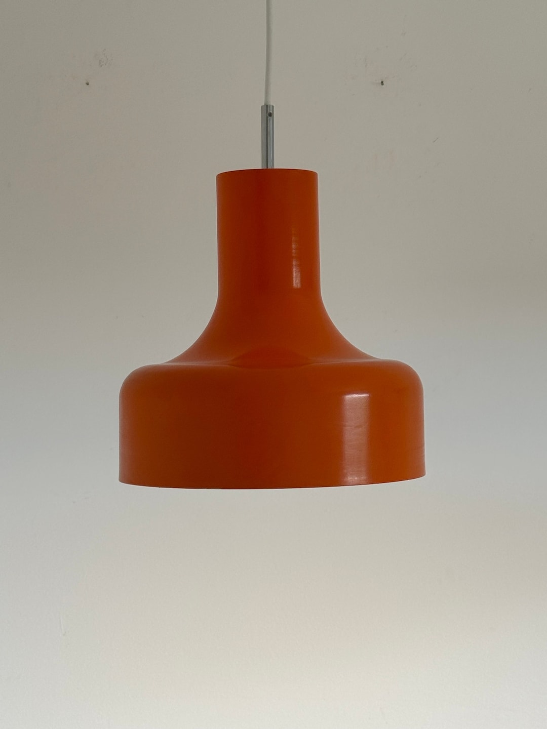 Danish Design Orange Ceiling Light / Retro Pendant Light / Mid-century ...