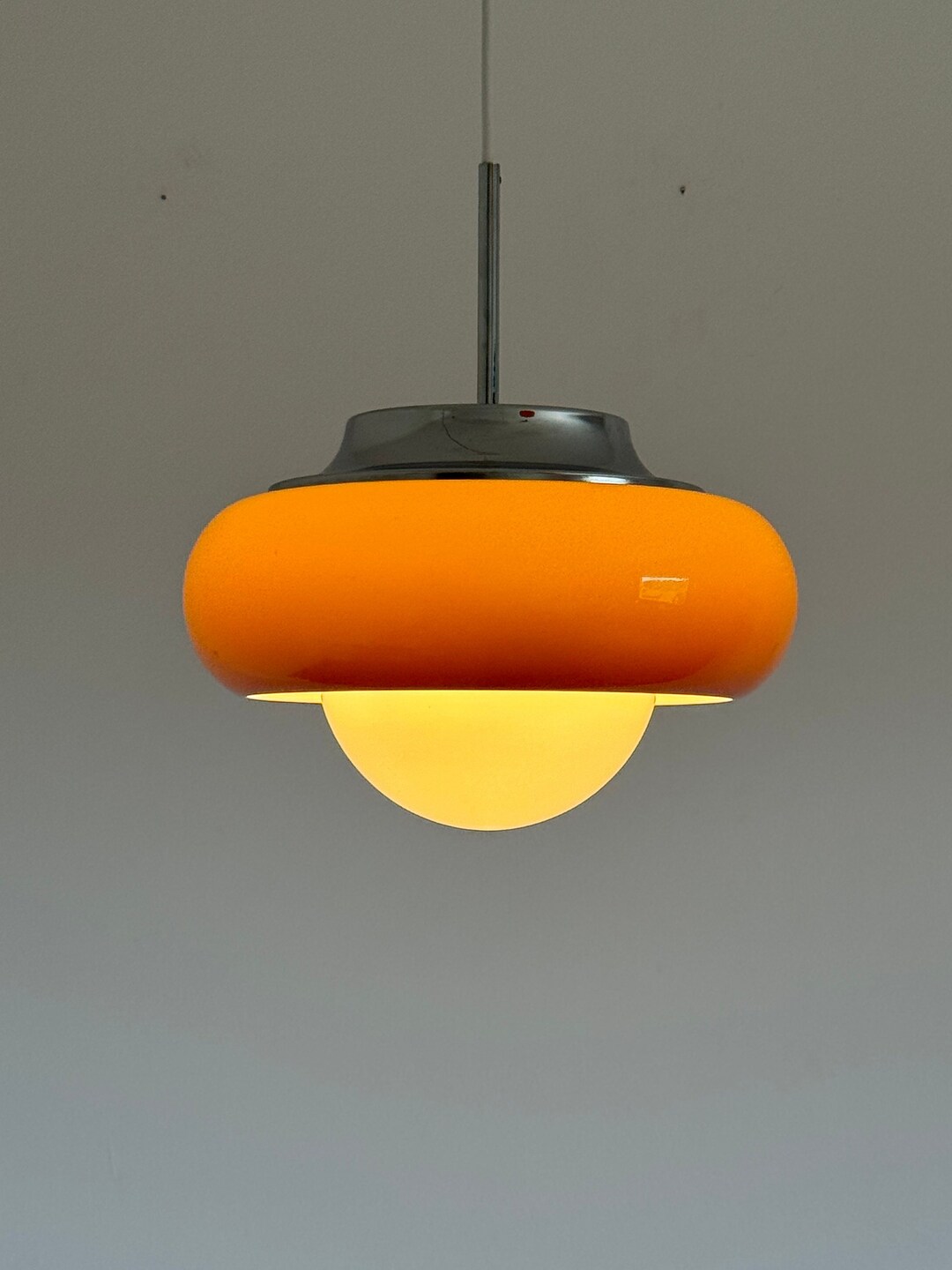 1 of 2 Vintage Guzzini Meblo UFO Pendant Light / Italian Design / Mid ...
