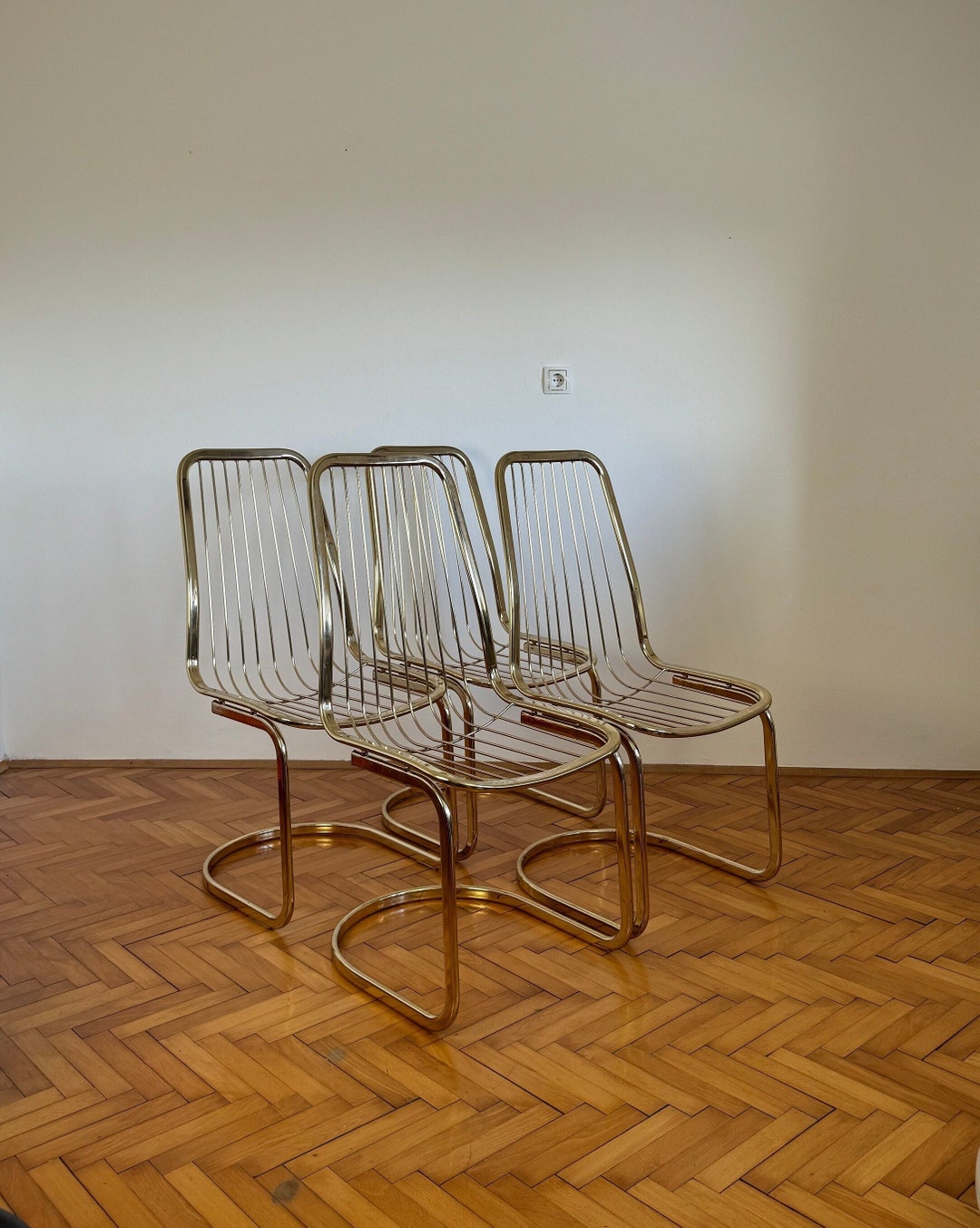 1 of 4 Mid-century Brass Chairs by Gastone Rinaldi Chairs 70s / Vintage ...