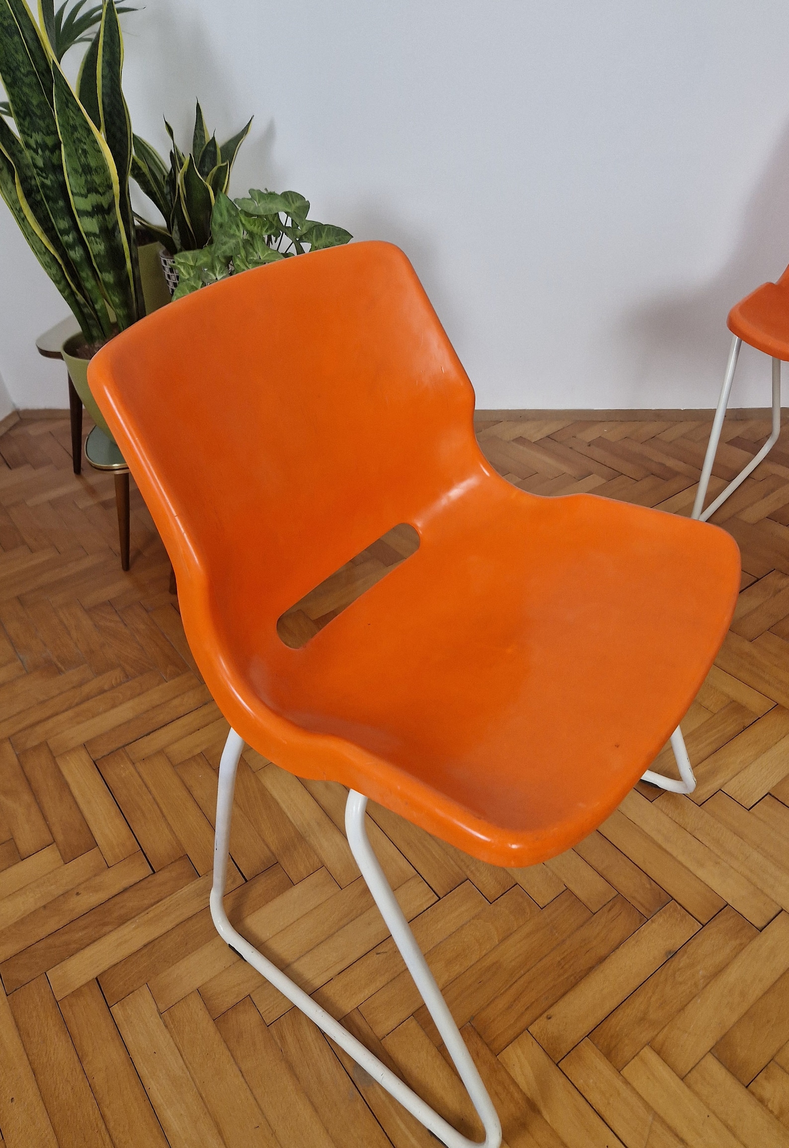1 of 2 Space Age Orange Chair / Vintage Meblo Chair / Accent Chair ...