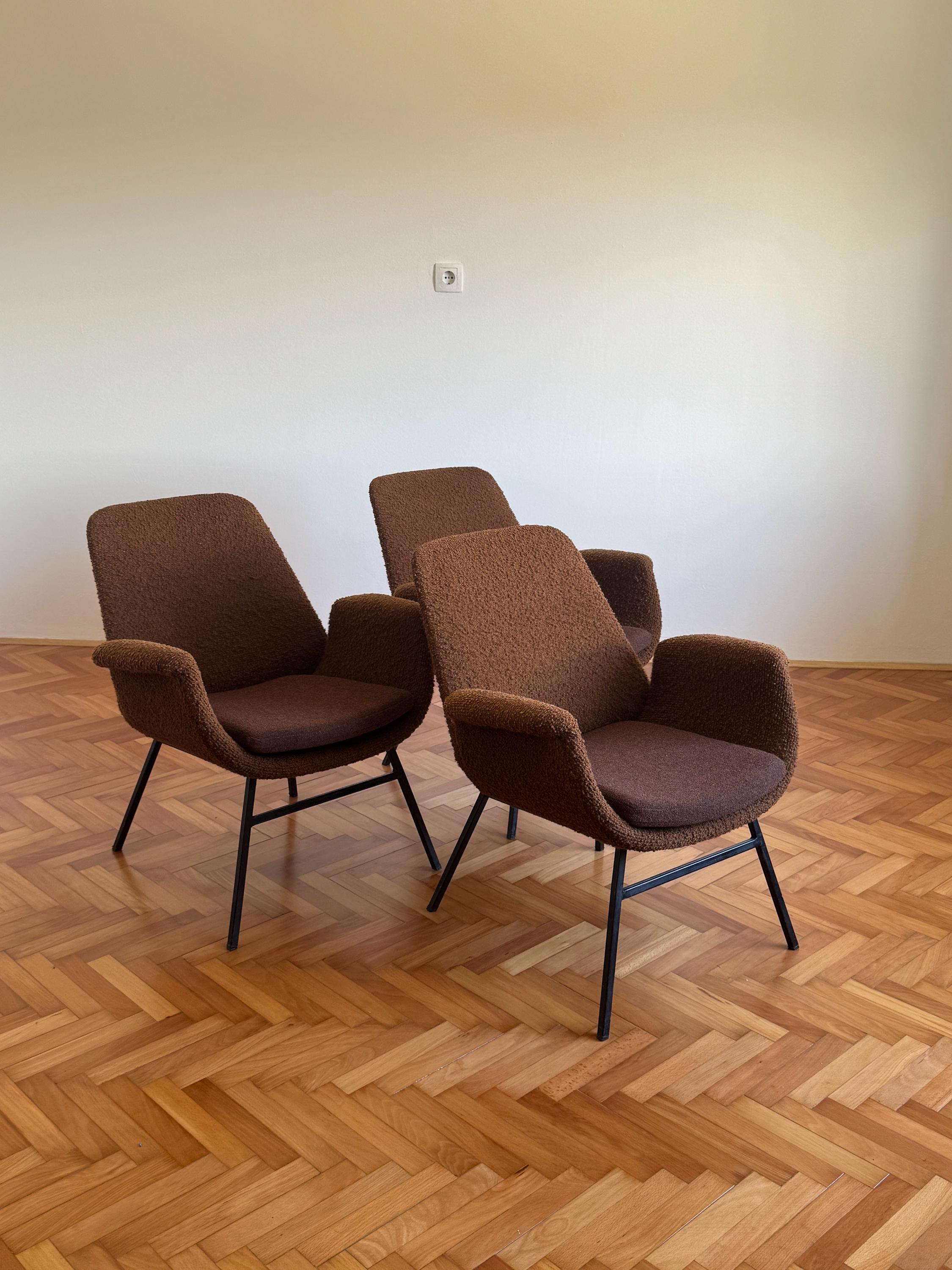 1 of 3 Mid Century Modern Brown Alvin Lustig Style Armchair / Vintage ...