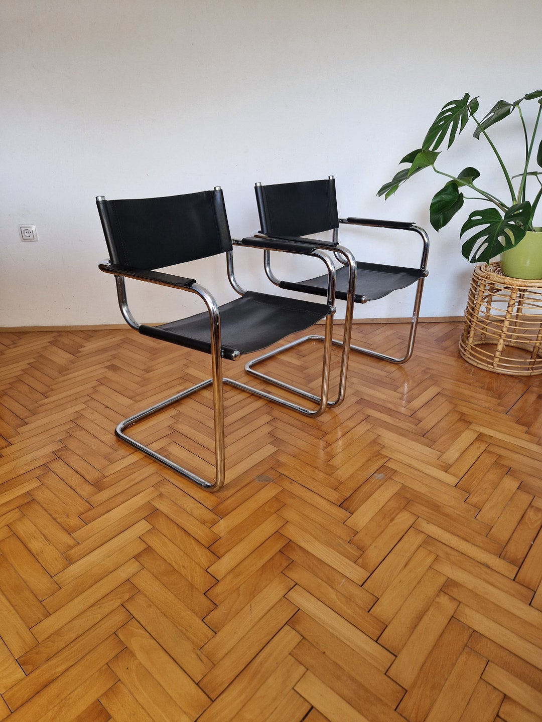 1 of 2 /vintage Chrome Chair / Mid Century Modern Mart Stam Console ...