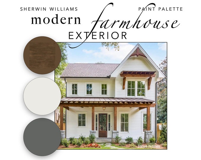 Modern NAVY EXTERIOR Paint Color Palette: Siding, Trim, Doors, Stain ...