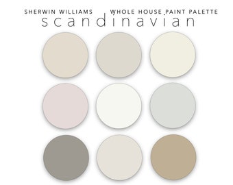 Nordic Scandinavian Color Palette: Sherwin Williams Paint Palette for ...