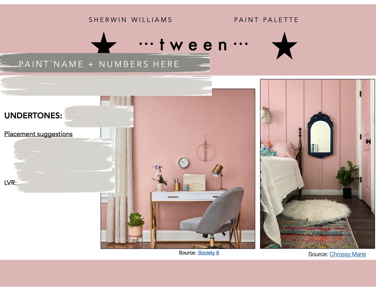 Tween Paint Color Palette, Bedroom Color Palette, Kids Design - Etsy