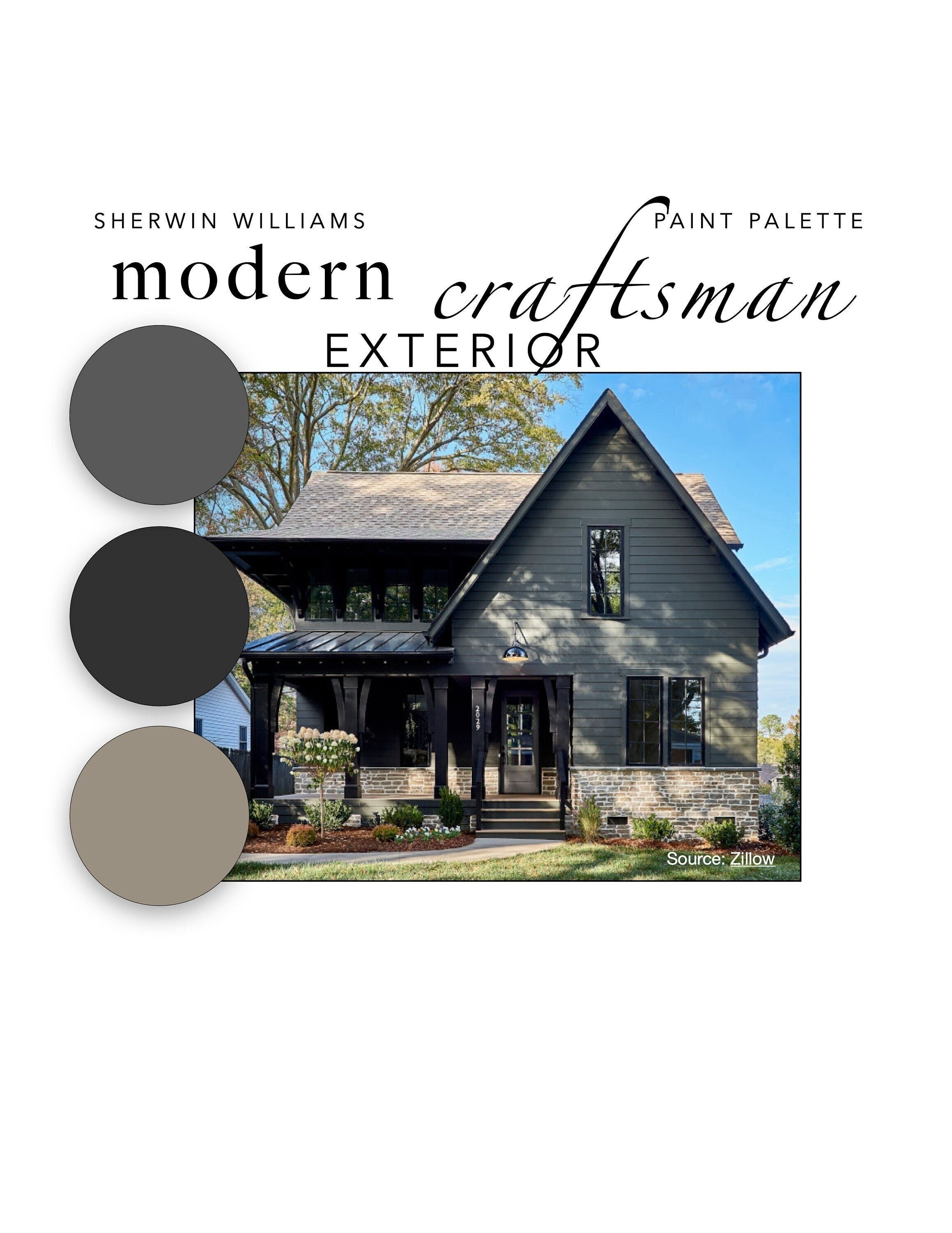 Craftsman Style Ranch Home Color Palette