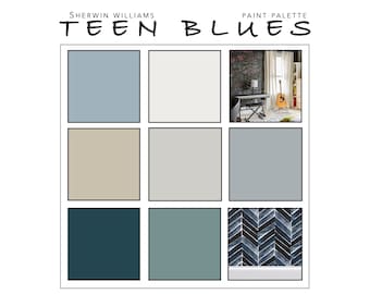 Tween Paint Color Palette, Bedroom Color Palette, Kids Design - Etsy