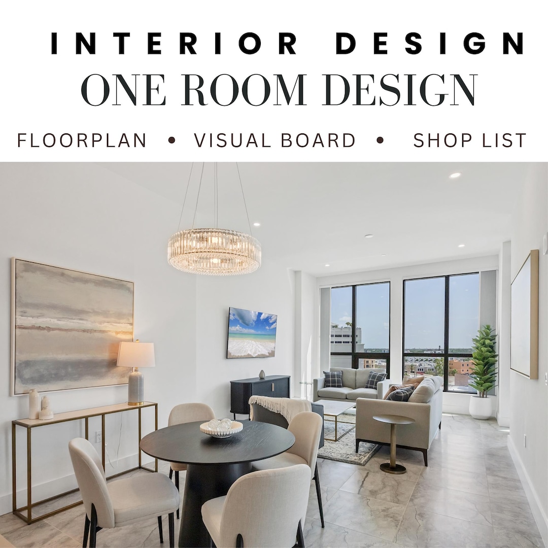 Custom E-design: One Room Interior Design Plan - Etsy